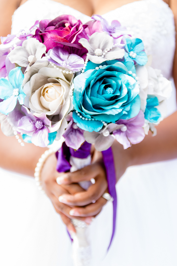 Turquoise And Pink And Purple Wedding